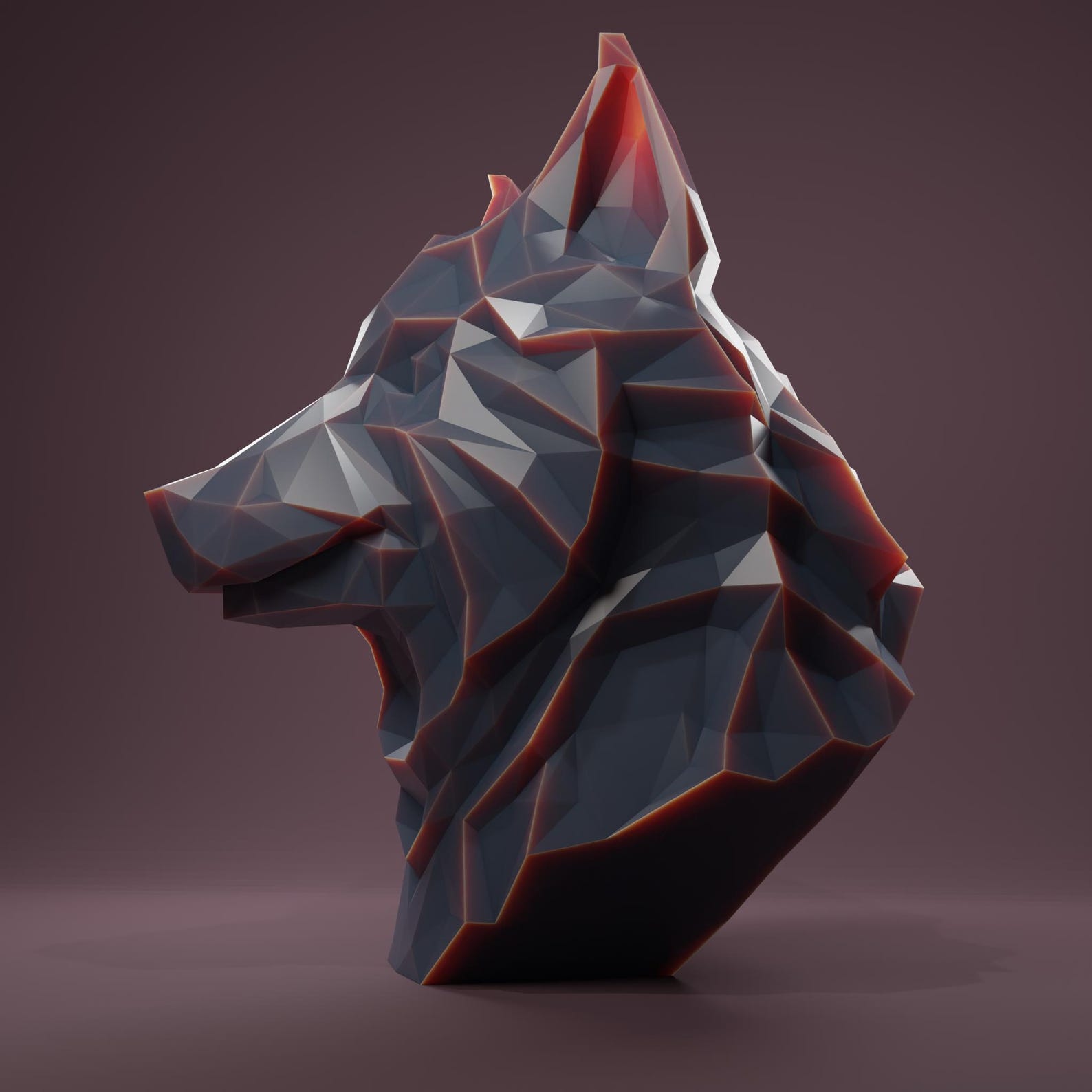 Sleek Wolf Head STL Design for 3D Printing - Instant Download - Etsy
