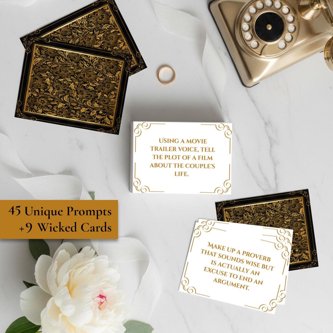 Audio Guest Book Prompt Cards, 45 Fun Questions for Telephone Guestbook ...
