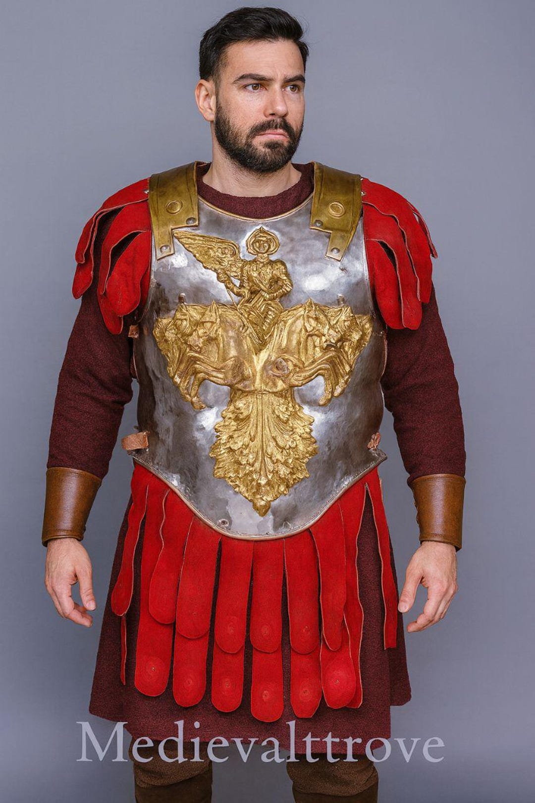 Medieval Roman Muscle Cuirass Armor | Knight Breastplate Chest & Back ...