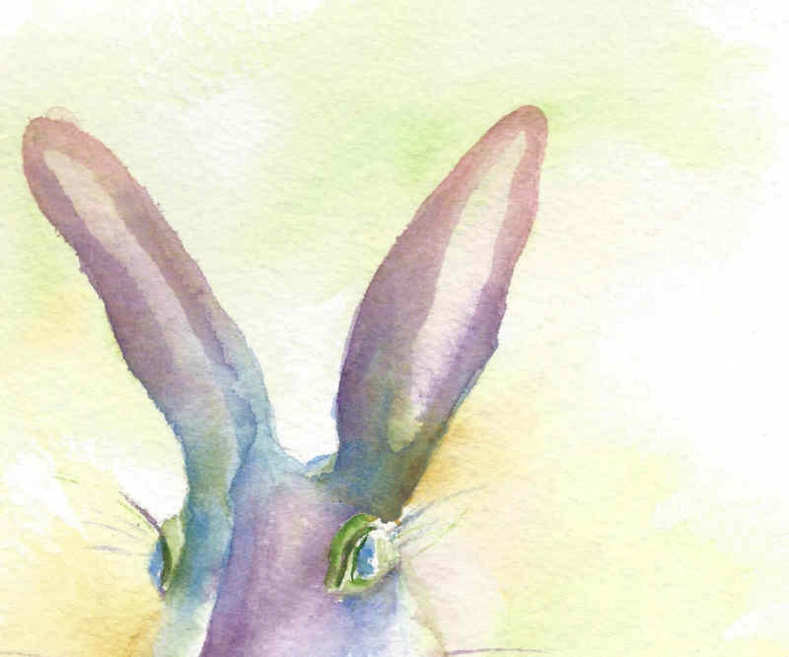 Baby Bunny Original Painting Watercolor Art Baby Rabbit Art - Etsy