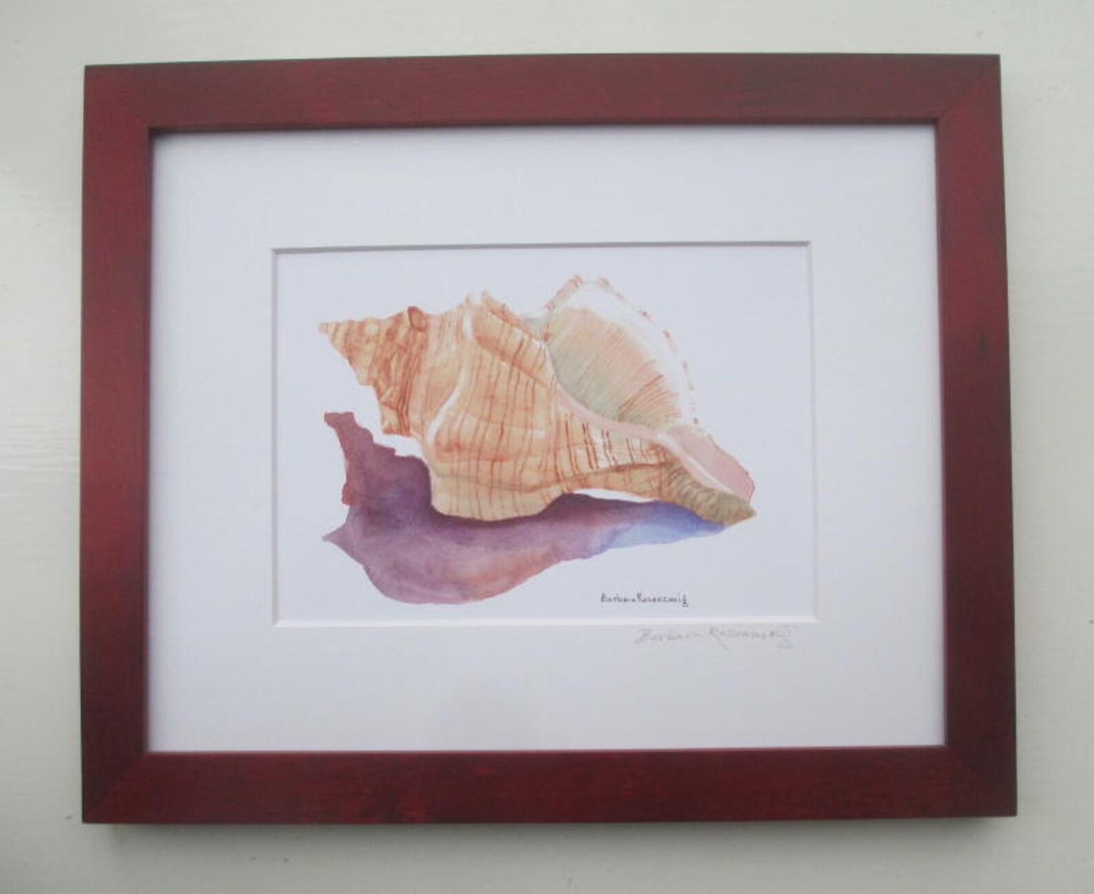 Conch Seashell Watercolor Painting Conch Shell Art Print - Etsy