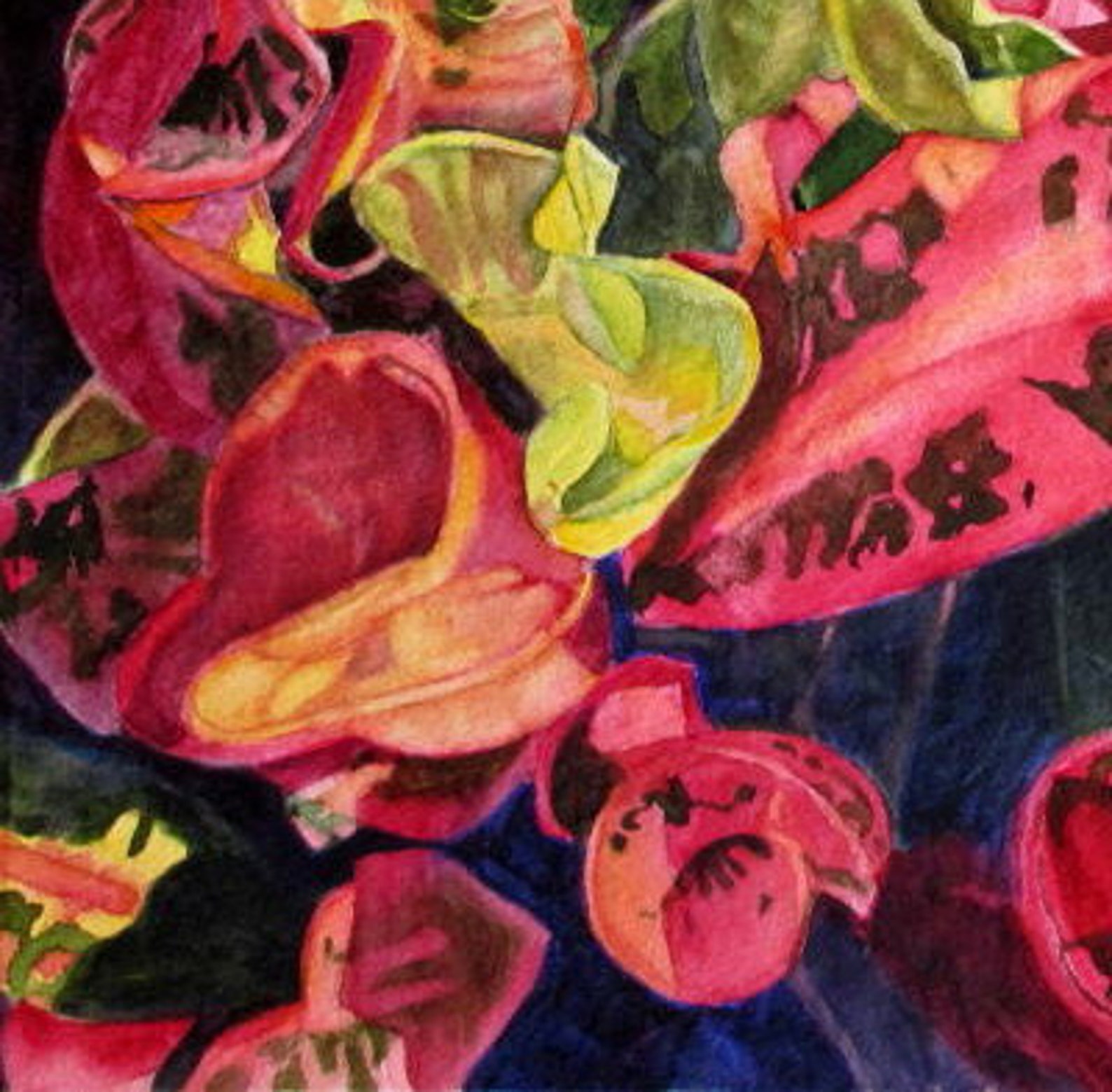 Colorful Croton Watercolor Painting Flower Print Tropical - Etsy