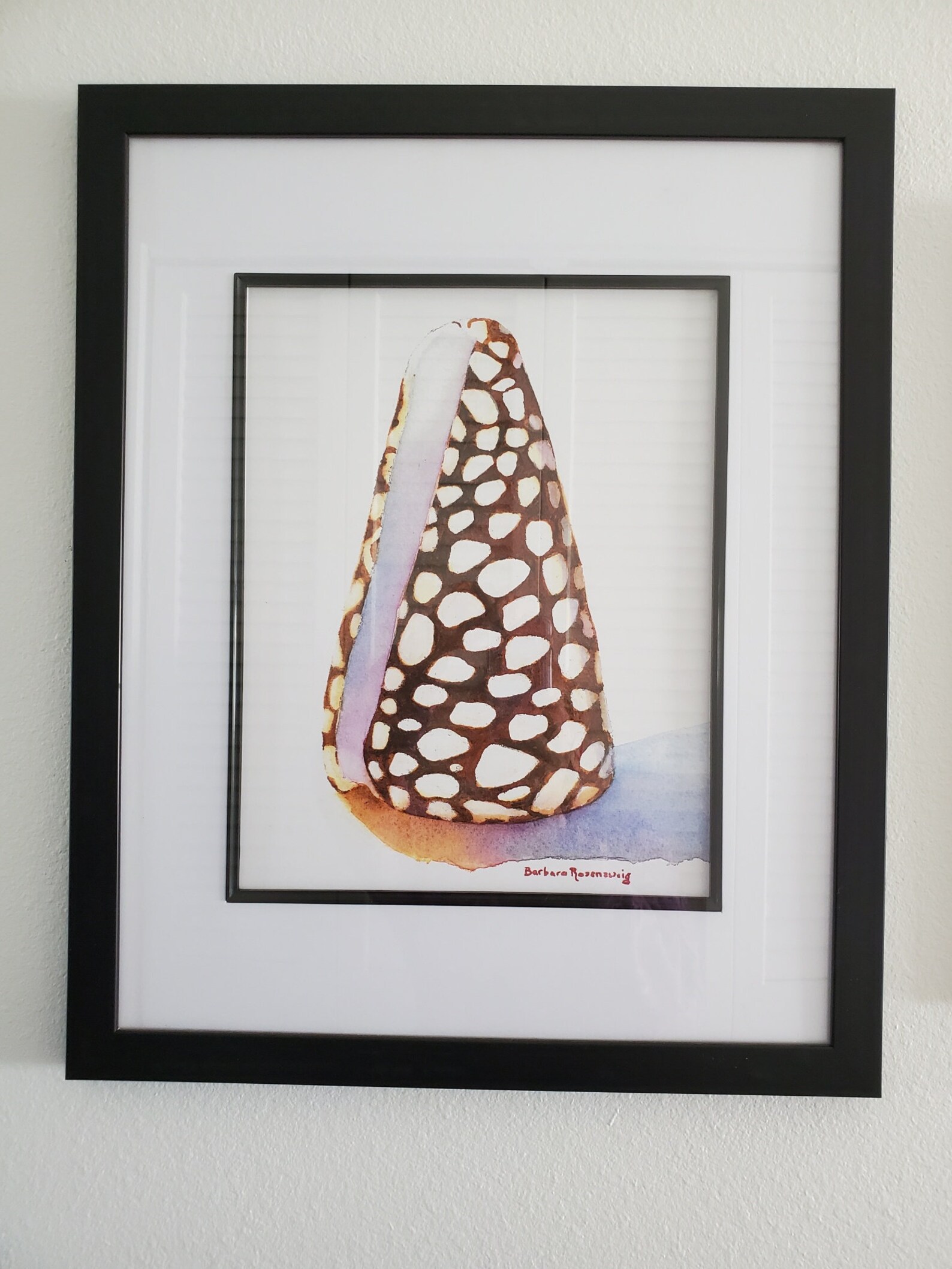Cone Seashell Wall Art Painting Coastal Home Décor Print | Etsy