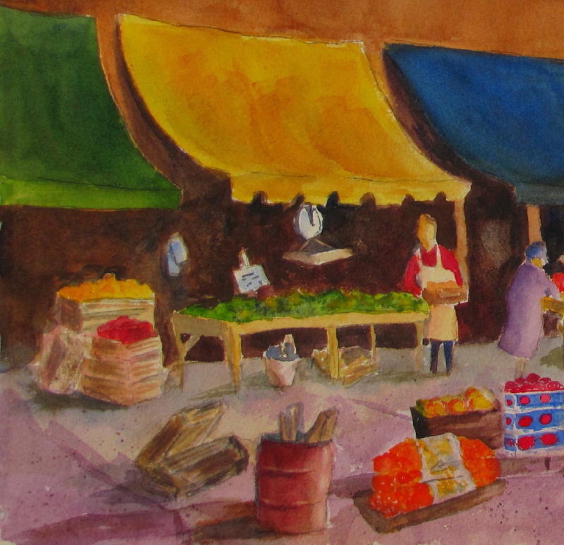 South Philly Italian Farmers Market Art Print Painting Philly - Etsy