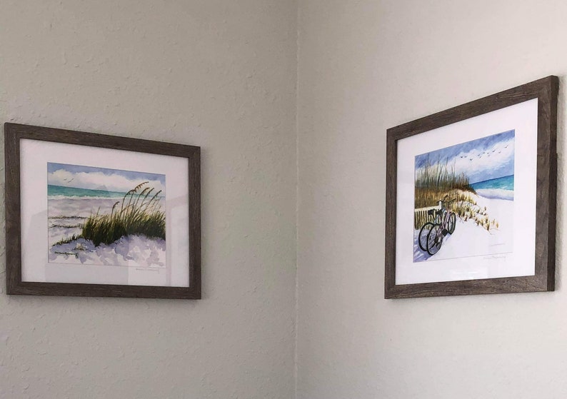 Peaceful Beach Sand Dunes and Sea Oats Watercolor Painting - Etsy