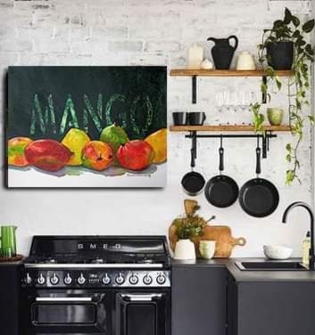 Mango Fruit Watercolor Painting Kitchen Décor Wall Art Print - Etsy