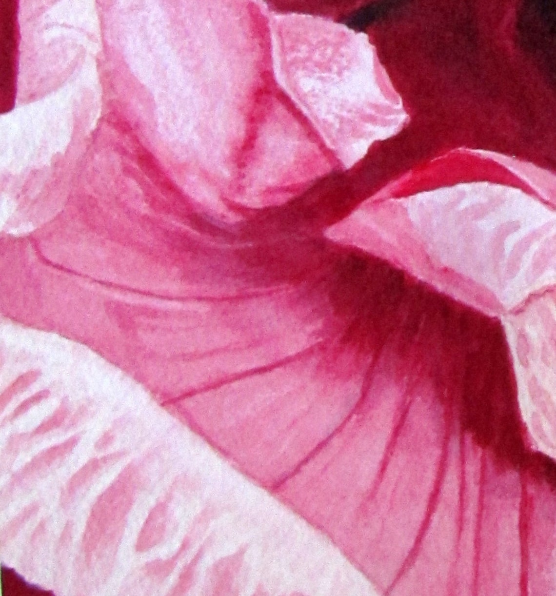 Pink Flower Art Print Watercolor Painting Canvas Print | Etsy