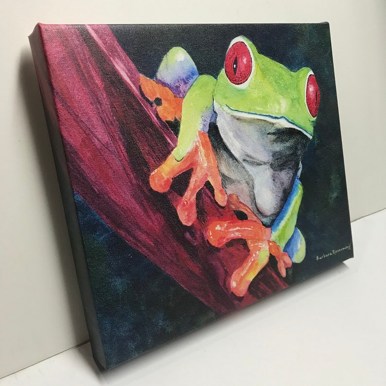 Tropical Tree Frog Painting Red Eyed Tree Frog Art Print - Etsy
