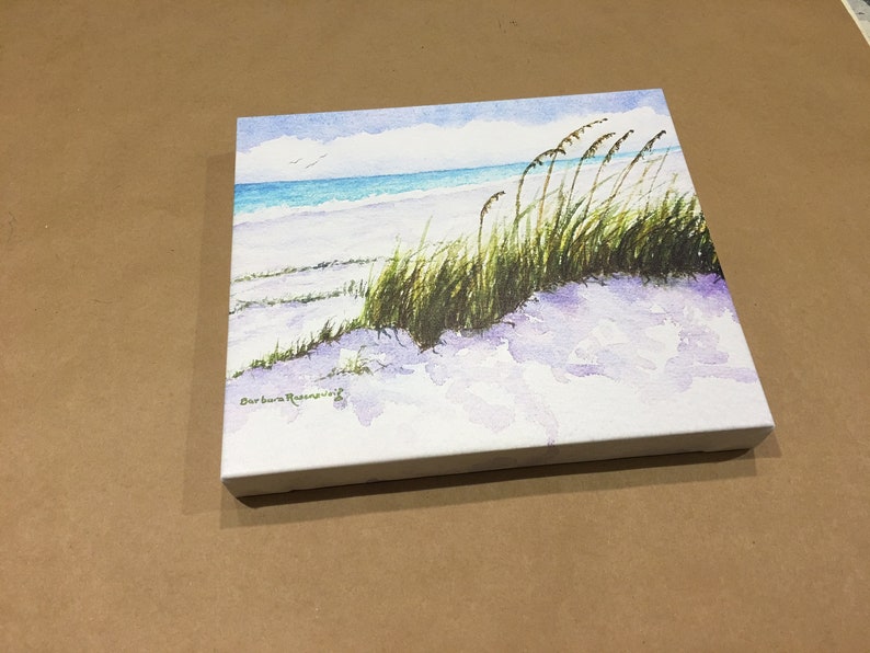 Peaceful Beach Sand Dunes and Sea Oats Watercolor Painting - Etsy