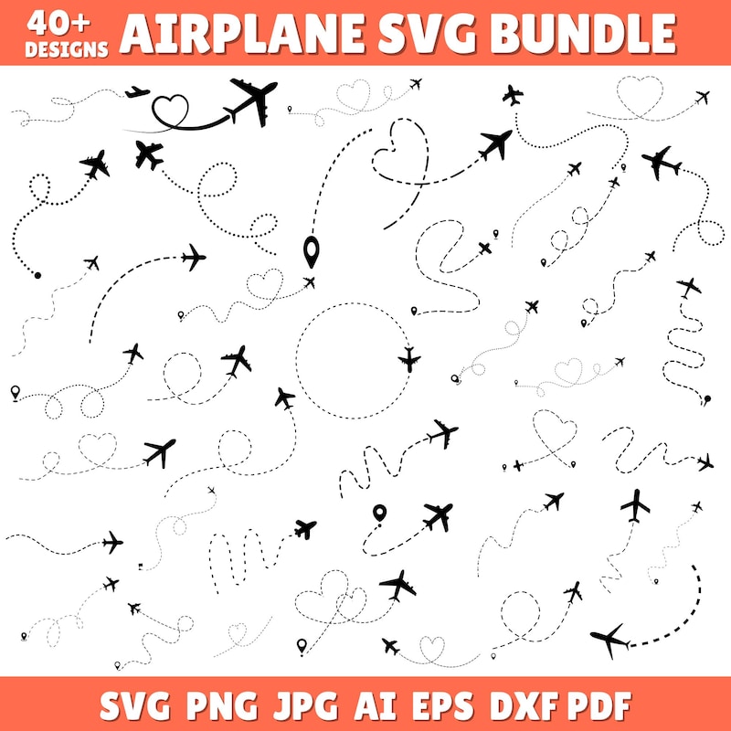 Airplane Svg - Etsy