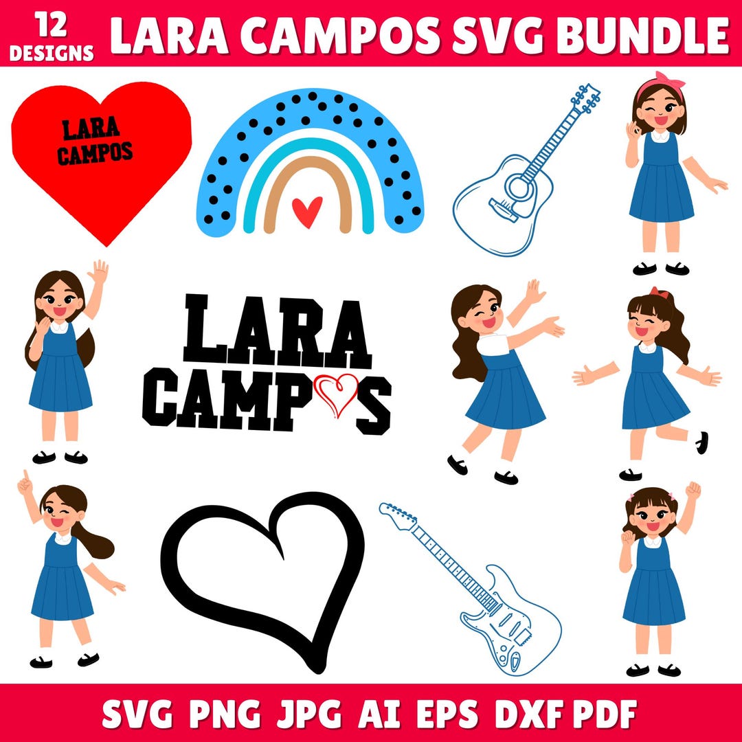 Lara Campos Svg Bundle, Lara Campos Clipart, Frog Rhenne and Cookie Dog ...