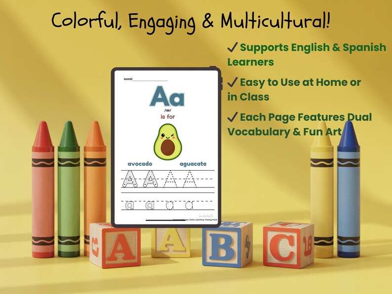 Bilingual ABC Tracing Worksheets: English & Spanish Alphabet Flashcards ...