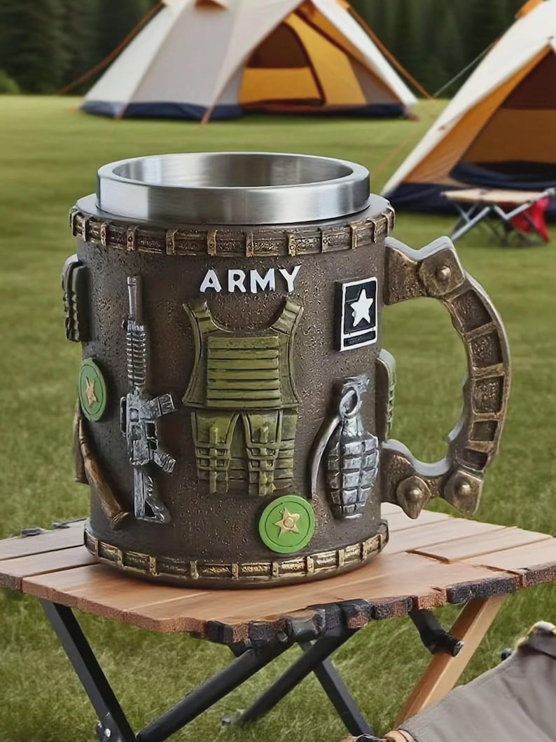 Handmade Army-themed Mug - Unique Military-inspired Coffee Mug ...