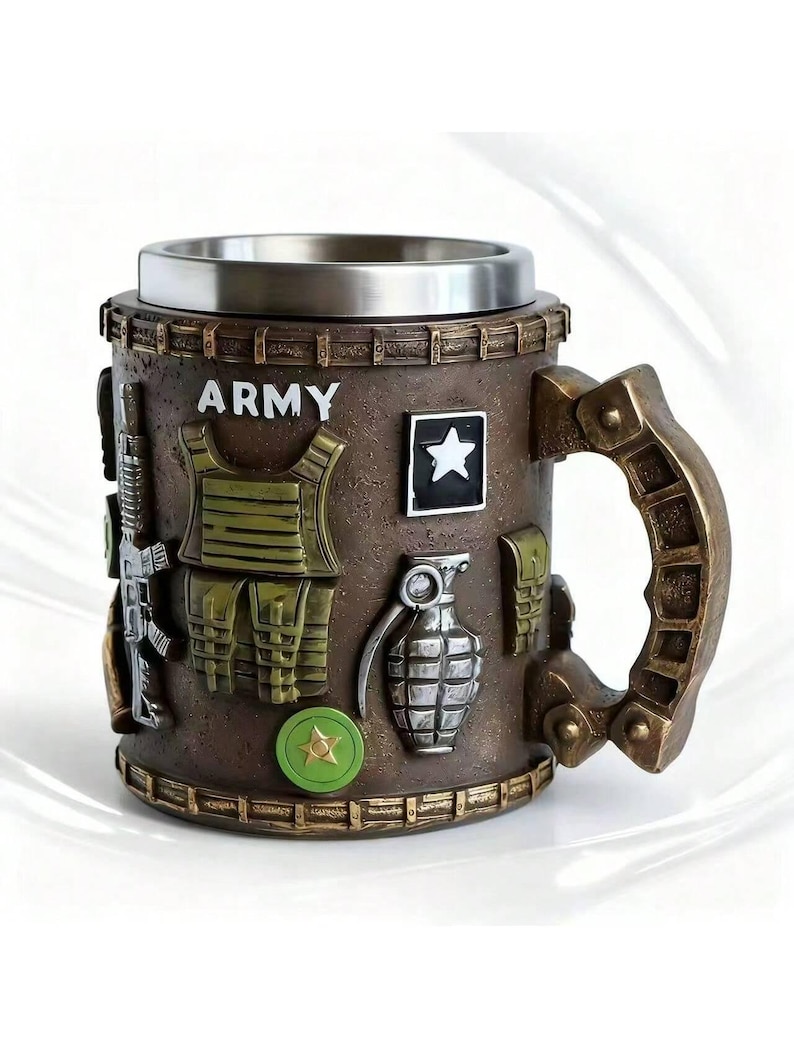 Handmade Army-themed Mug - Unique Military-inspired Coffee Mug ...