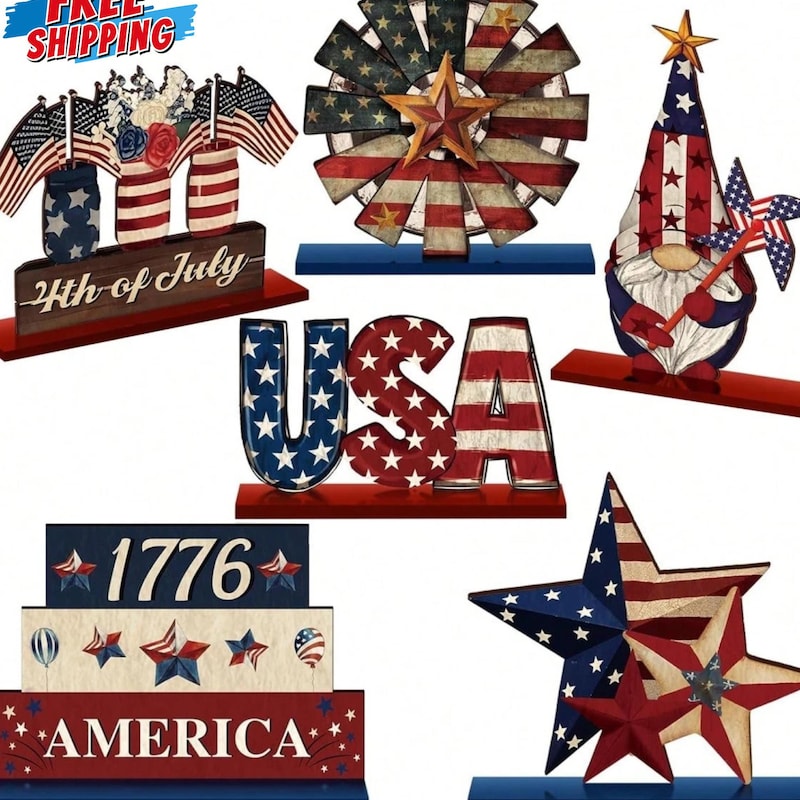 July 4th Table Top Decor - Etsy