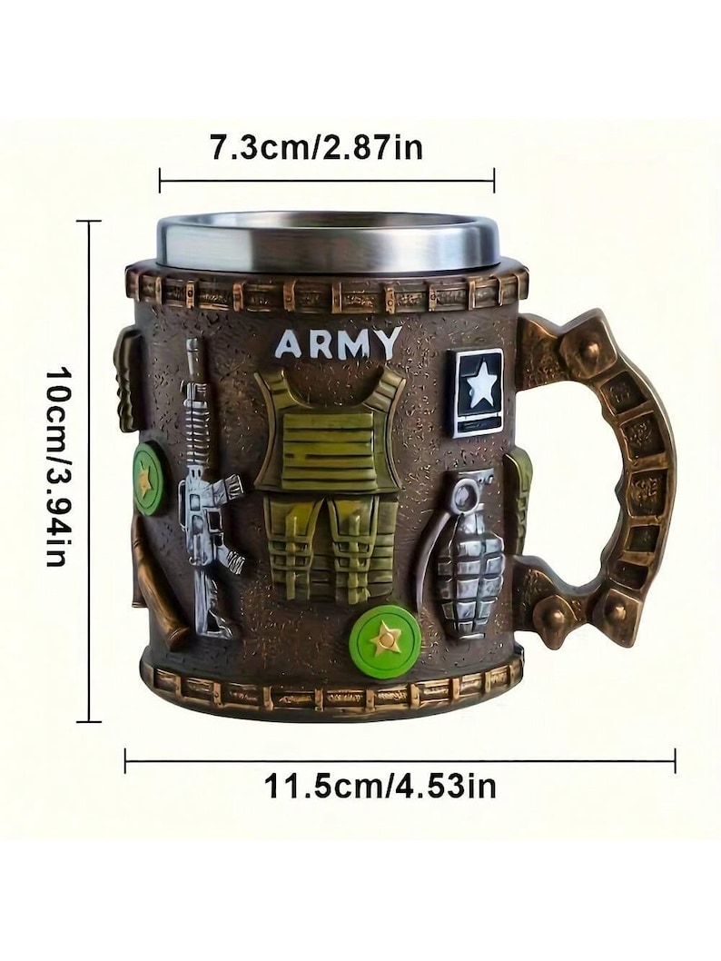 Handmade Army-themed Mug - Unique Military-inspired Coffee Mug ...