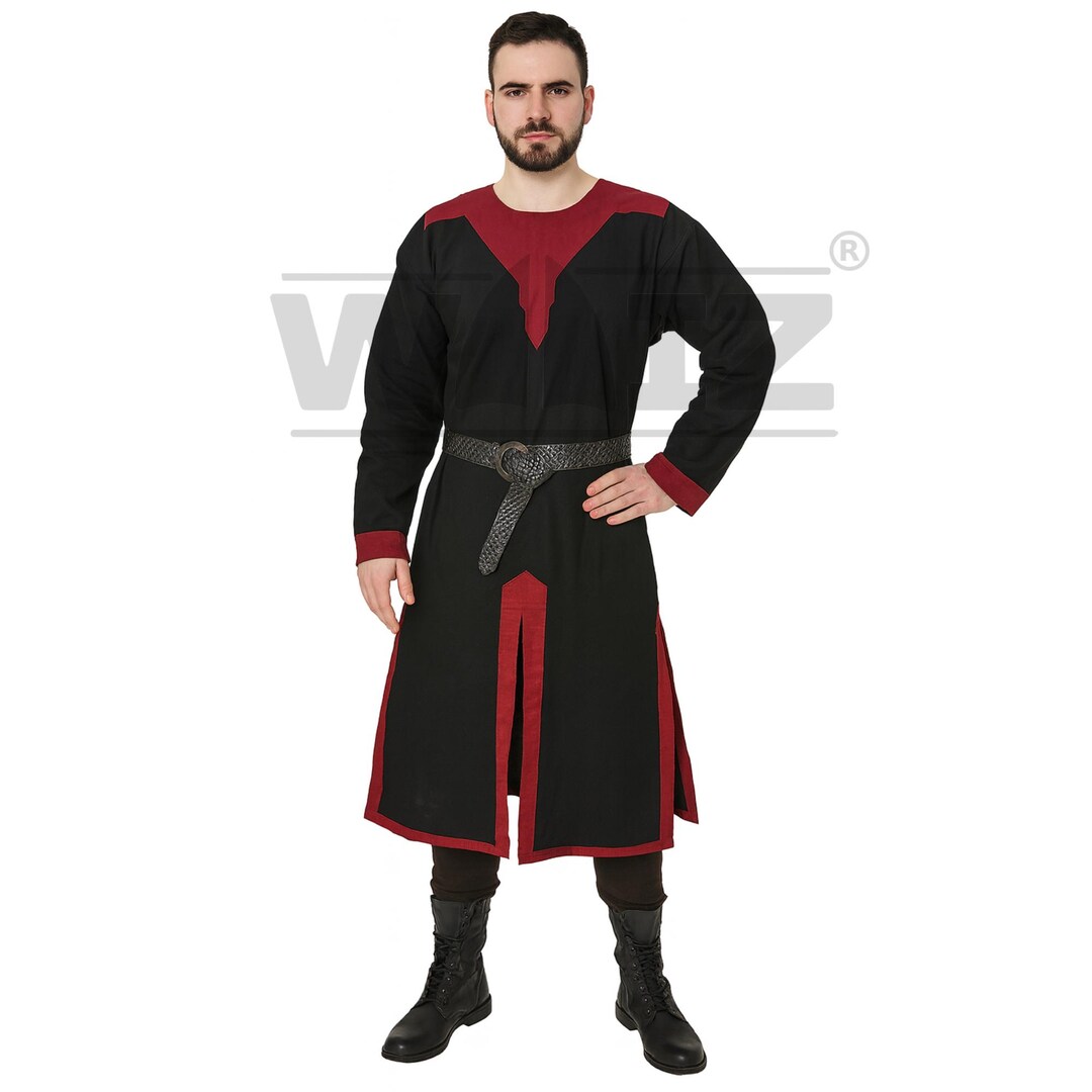 Mens Medieval Templar Tunic: Renaissance Knight Costume - Etsy