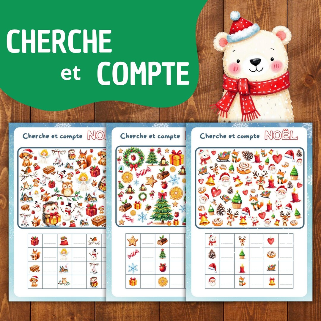 Christmas Search and Count — Printable Observation Activity (A4) - Etsy