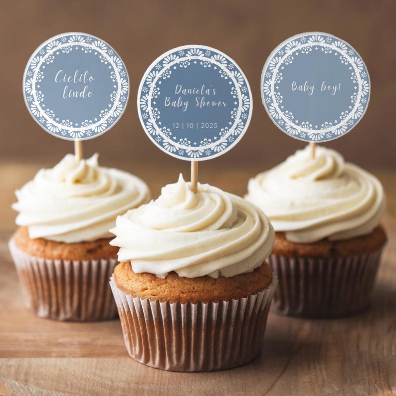 Blue Cielito Lindo Baby Shower Decor Bundle: Papel Picado, Talavera ...