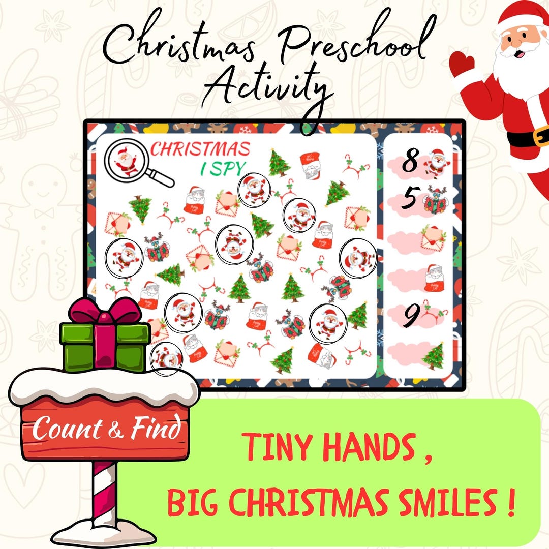 Christmas I Spy Activity : Find, Count & Write Hidden Objects ...