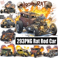Deuce Coupe Hot Rod Car Art Digital Print - A3 Landscape - PNG File ...
