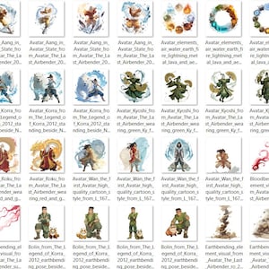 Elemental Bender Fantasy PNG Bundle | Fire Water Earth Air Warriors ...