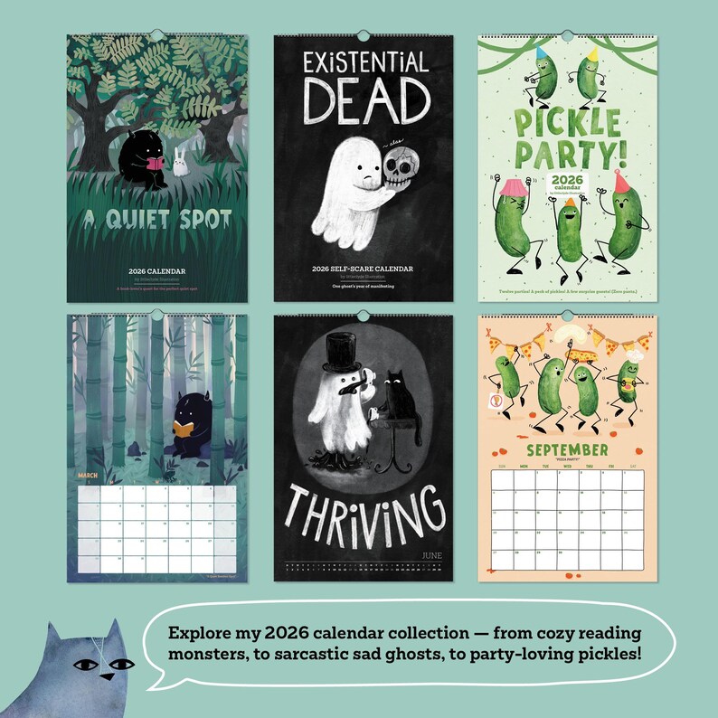 2026 Calendar: Pickle Party! Cute Dancing Pickles, Whimsical Food Art ...