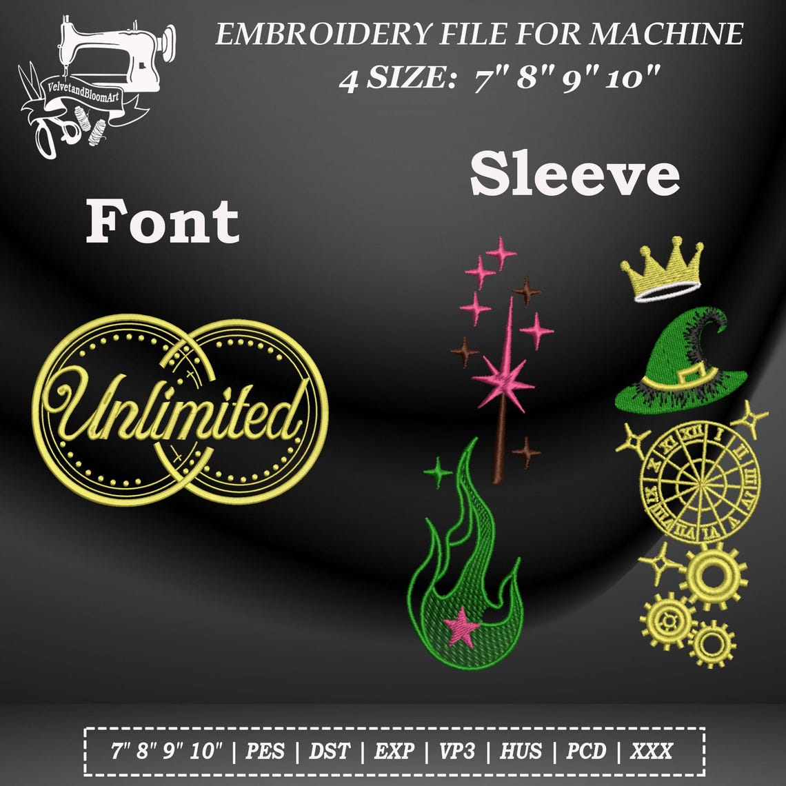 Wicked Embroidery Design, Defying Gravity Inspired Stitch Pattern ...