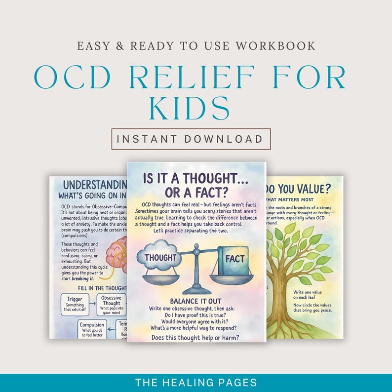 OCD Relief Workbook for Teens | Printable Mental Health Journal ...