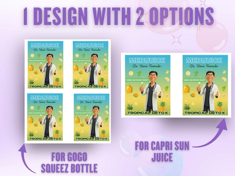 Kpop Demon Hunters Party Drink Labels – Dr. Han Tonic & Rumi’s Medicine ...