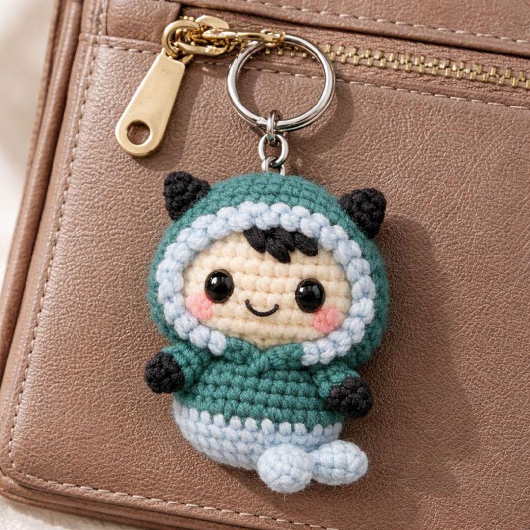 Sweet Inuit Legend Crochet Character – Soft Yarn Myth Creature Keychain ...