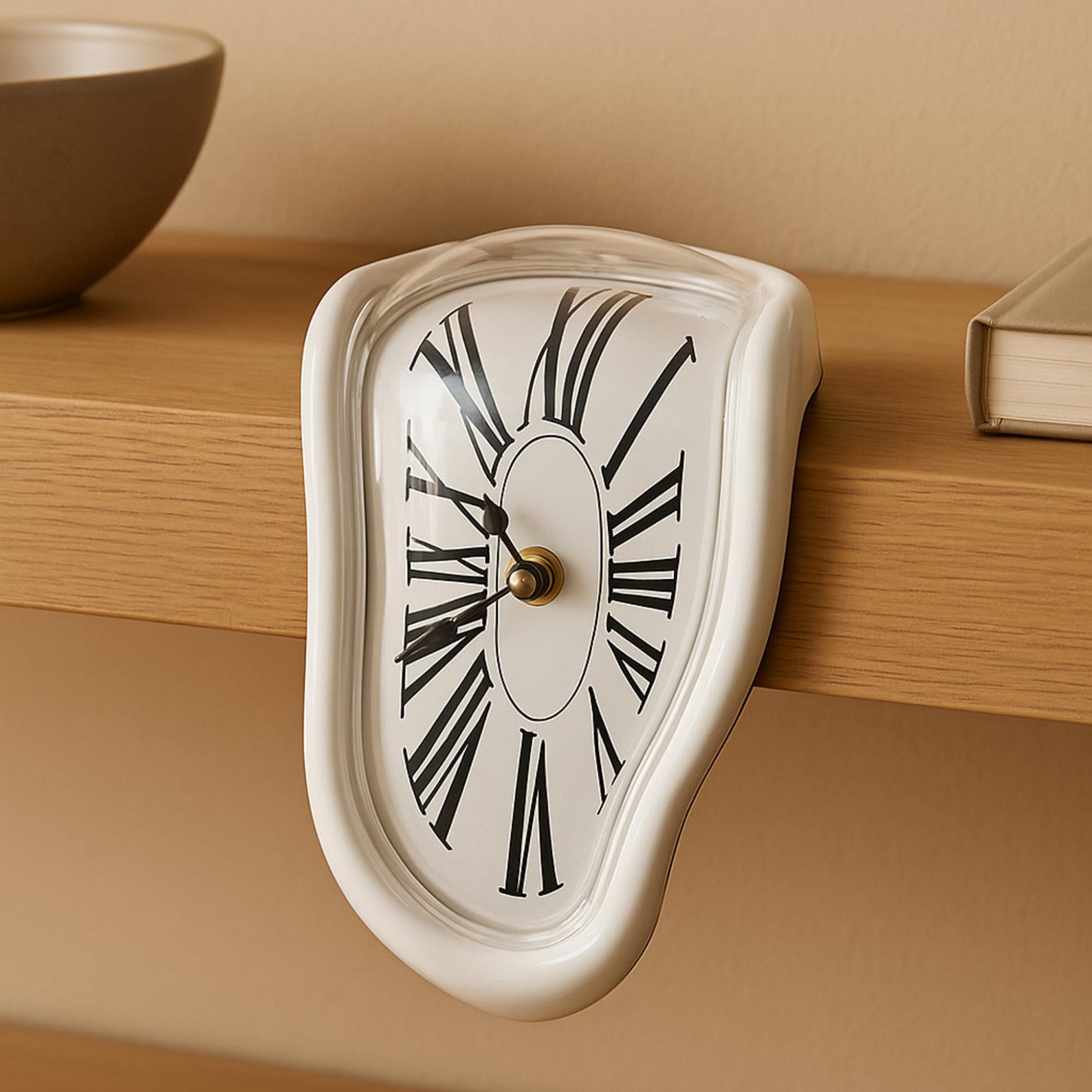 Surrealist Melting Clock: Colorful Desk & Shelf Decor - Etsy