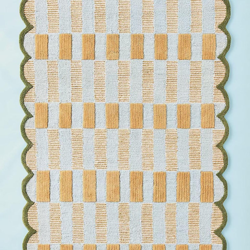 Hand Tufted Blue Wool Rug - Etsy