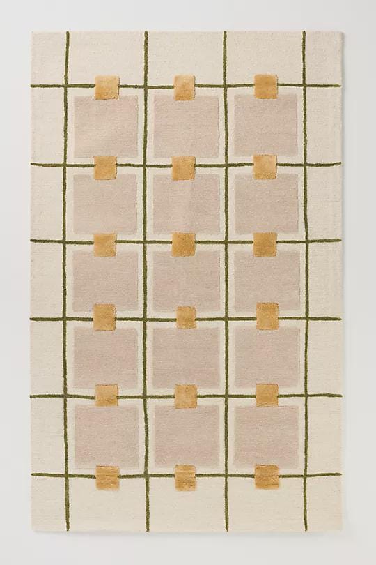 Greer Taupe Hand Tufted Wool Geometrical Design Rug. Authentic Handmade ...
