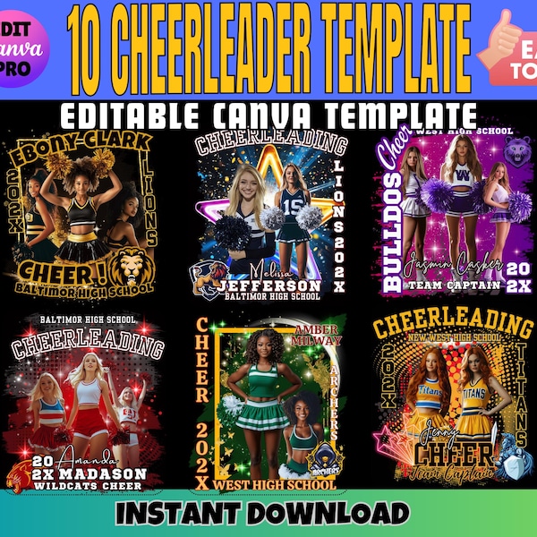 Girls Cheerleading Poster - Etsy