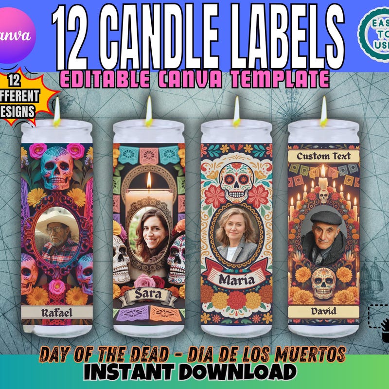 Candle Label Template - Etsy