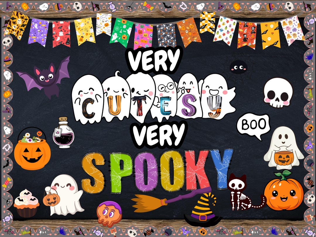 Printable Halloween Bulletin Board Kit Decor, Halloween Boo Crew ...
