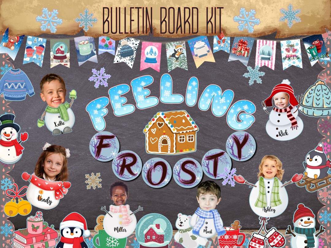 Winter Bulletin Board Kit Feeling Frosty: Holiday Season Theme, Easy ...