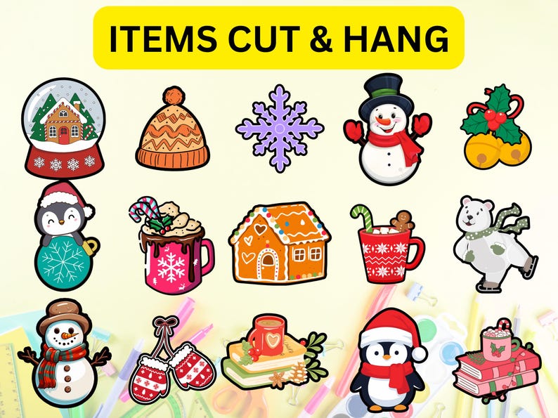 Winter Bulletin Board Kit Printable Set: December Classroom Decor ...