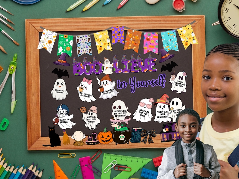 Halloween Mental Health Bulletin Board Kit: Printable Fall Classroom ...