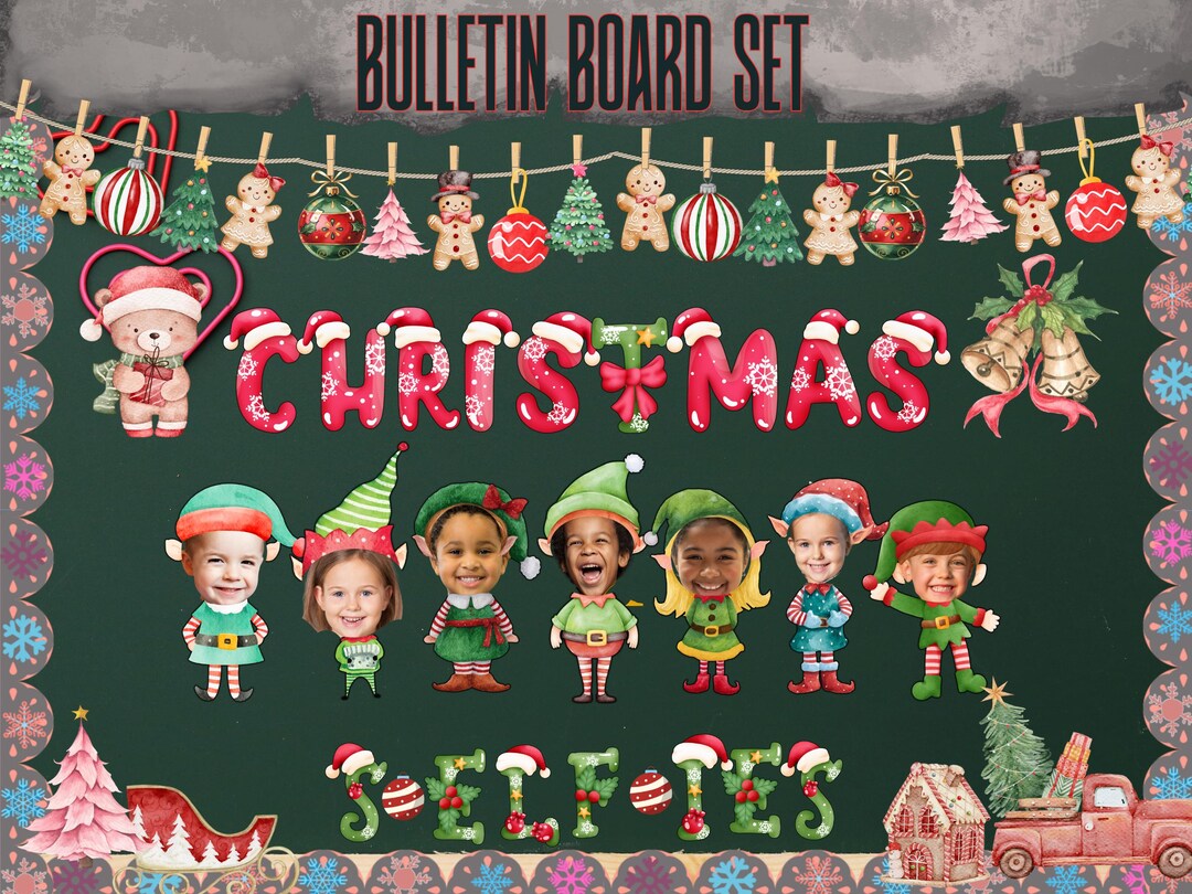 Christmas Bulletin Board Classroom Decor: Holiday Class Door Decor ...