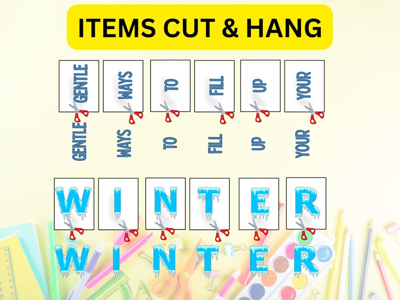 Winter Bulletin Board Kit Mental Health Set: December Classroom Decor ...