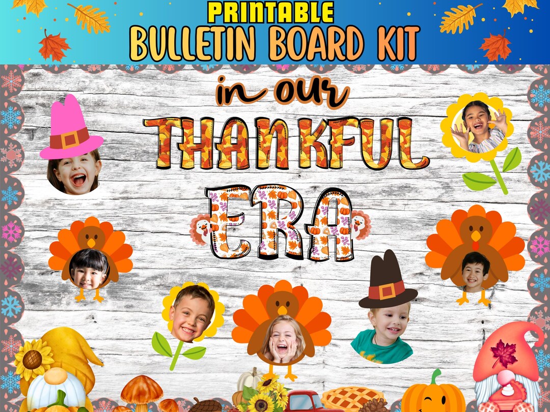 Thanksgiving Bulletin Board Kit Thankful Classroom Decor: November ...