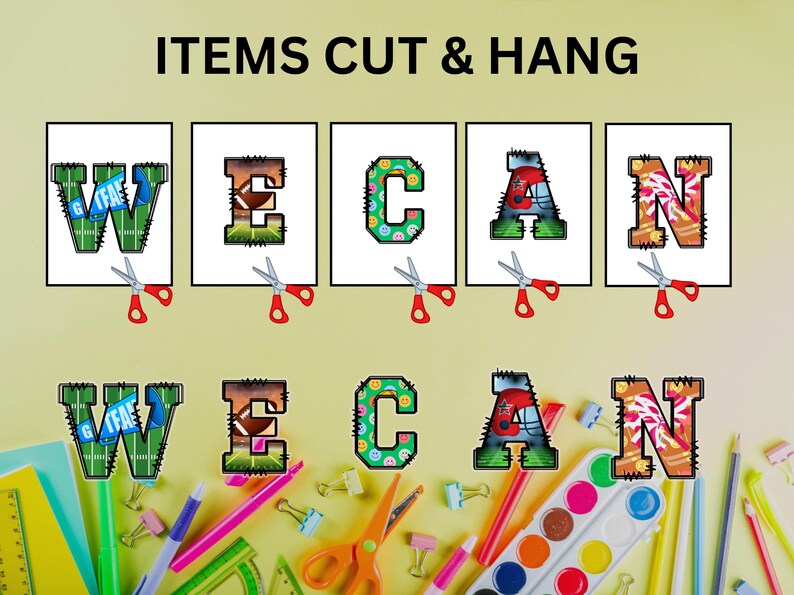 Football Bulletin Board Kit School Decor, Classroom Decor, Be a Team ...