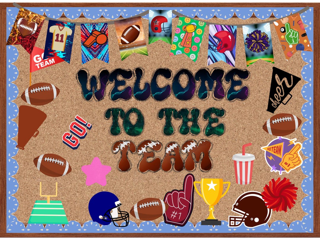Football Bulletin Board Kit School Decor, Classroom Decor, Be a Team ...