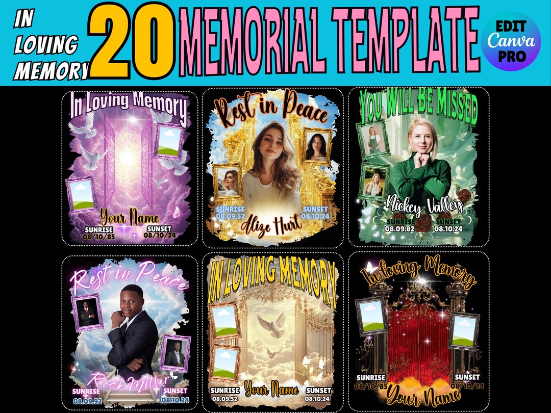 In Loving Memory Shirt Template Canva, Memorial Tshirt, Editable T ...