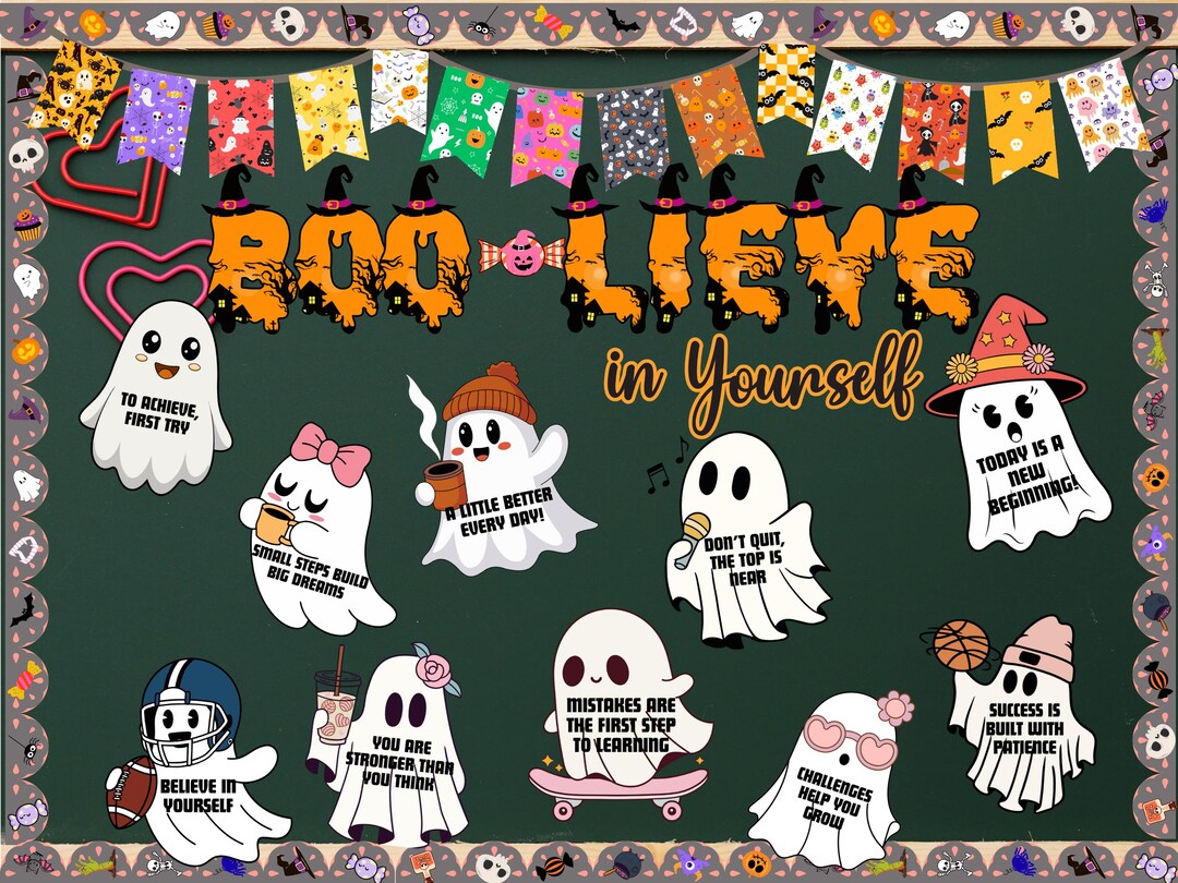 Boo-lieve Halloween Bulletin Board Kit: Printable Fall Clasroom ...
