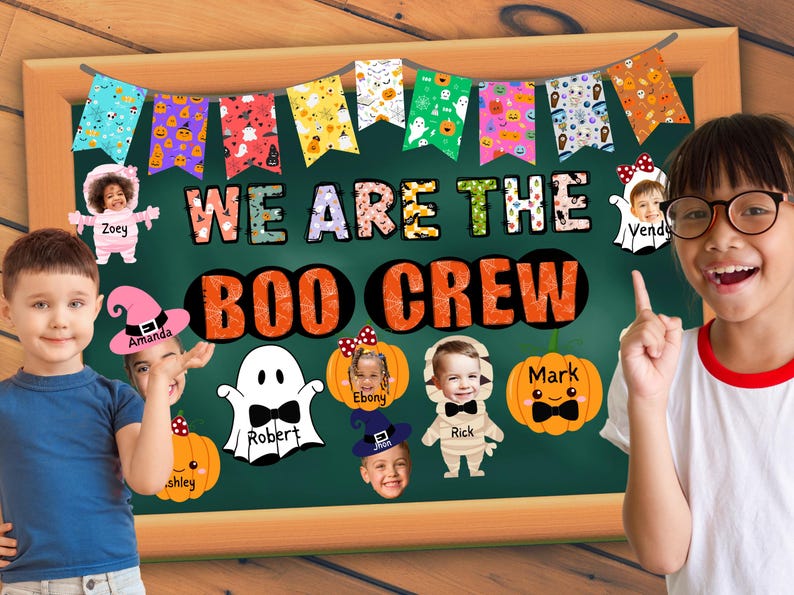 Halloween Bulletin Board Ghost Boo Crew Classroom Decotration Printable ...