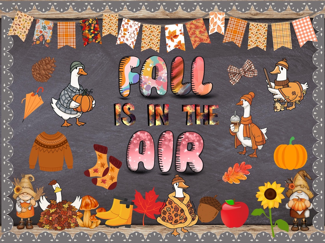 Fall Bulletin Board Kit: Goose Theme, Classroom Decor (PDF Download) - Etsy