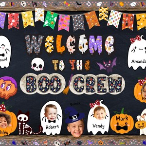 Halloween Bulletin Board Ghost Crew Kit PDF, Printable Classroom Decor ...